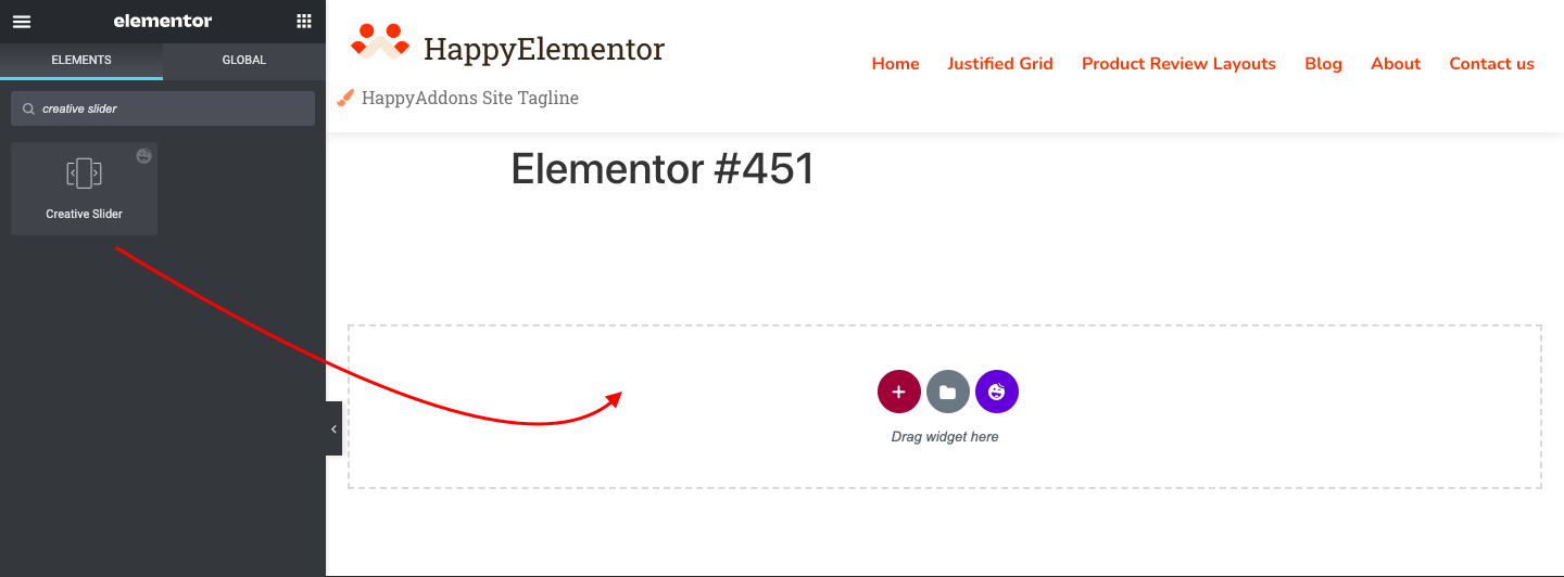 Creative Slider Widget - HappyAddons