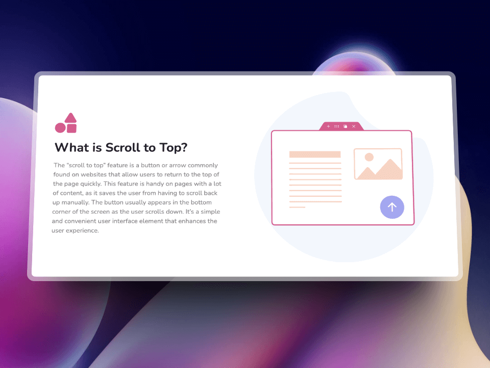 Scroll to Top Feature - HappyAddons