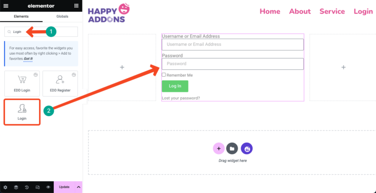 How to Create a Login Page on WordPress with Elementor
