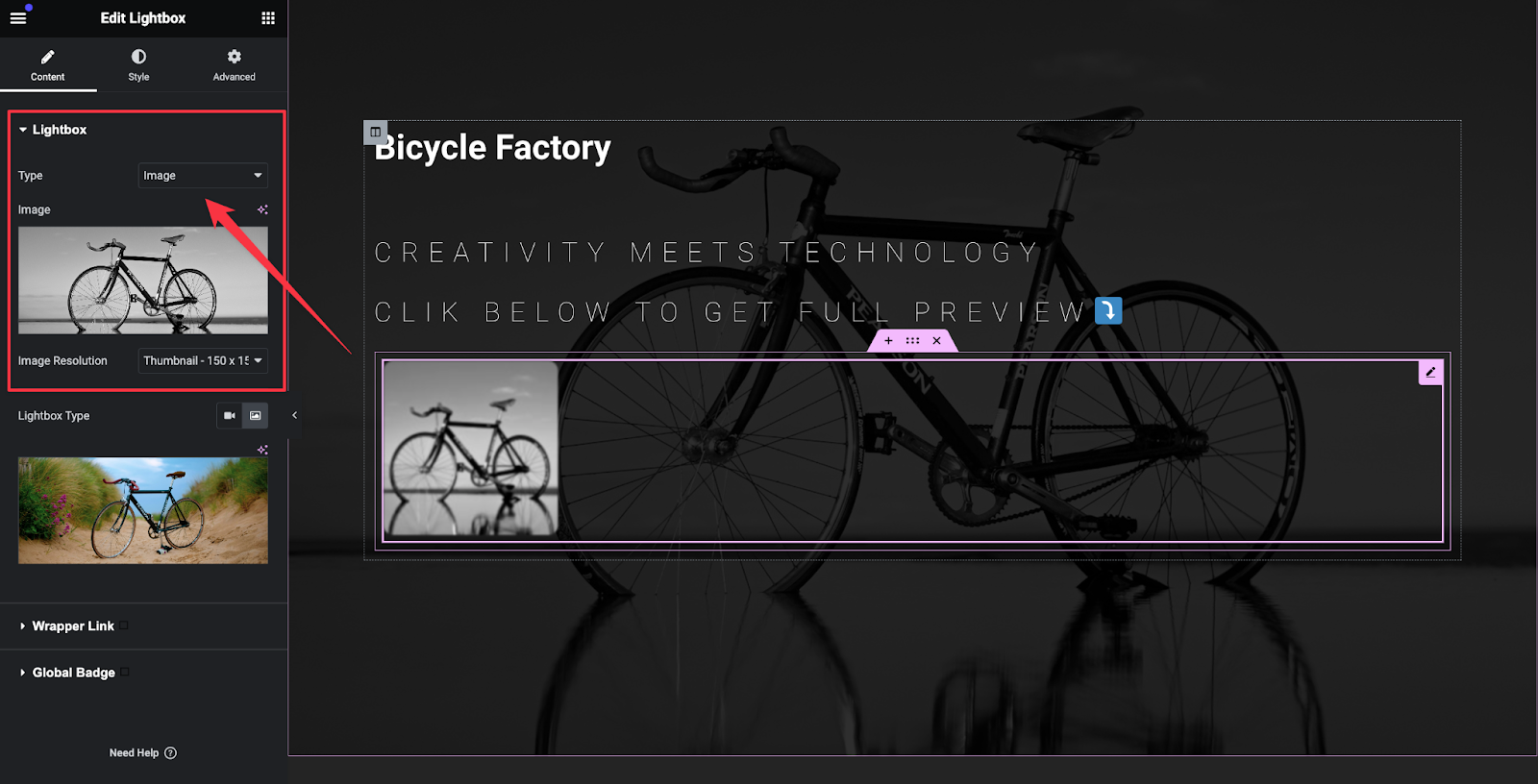 Lightbox - HappyAddons