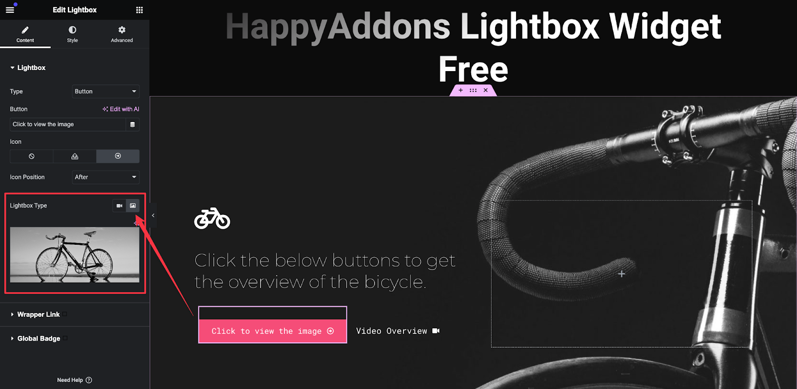Lightbox - HappyAddons
