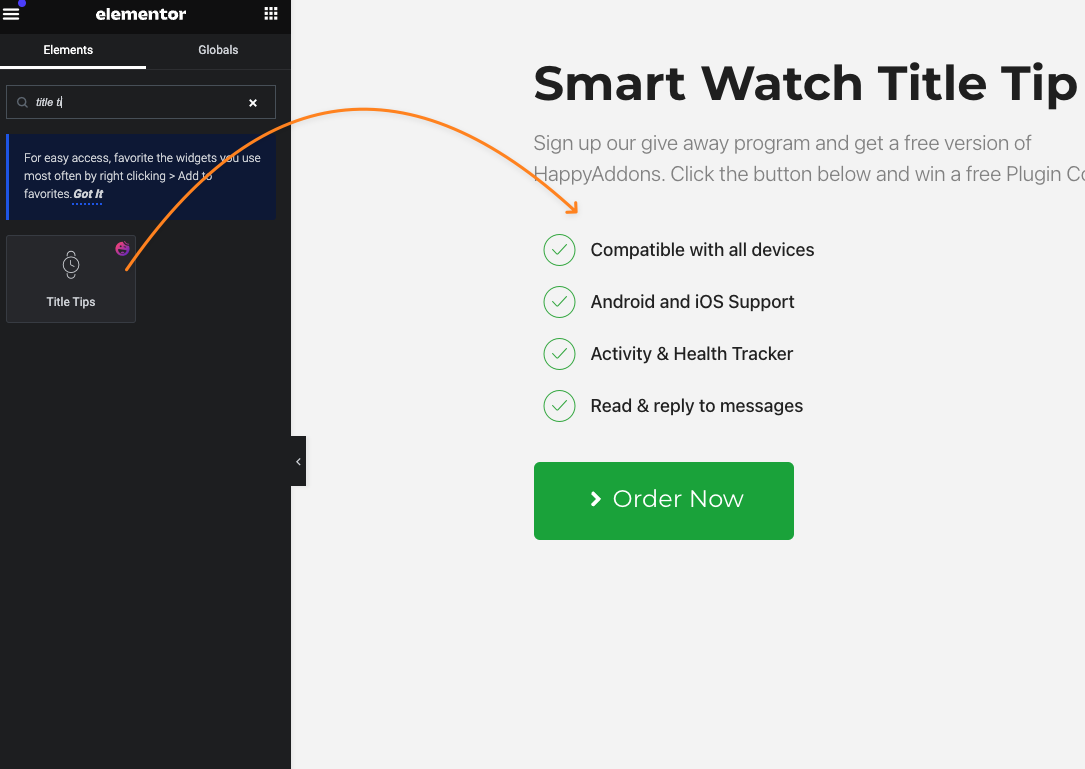 Title Tips - HappyAddons