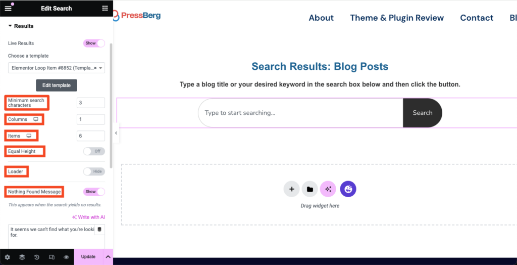 How to Create a Custom Search Result Page in Elementor